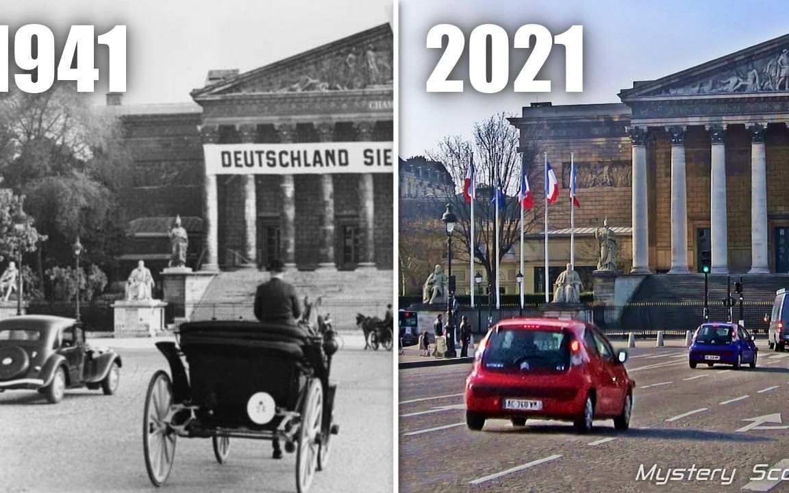 不断变化的世界,过去和现在的照片对比V2