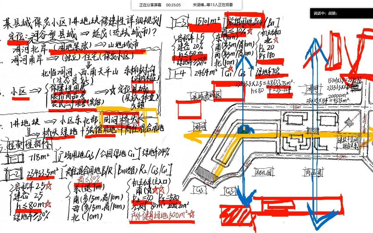 【长安大规划快题陪跑-小新老师评图试听课】长大2015年A卷某县城...