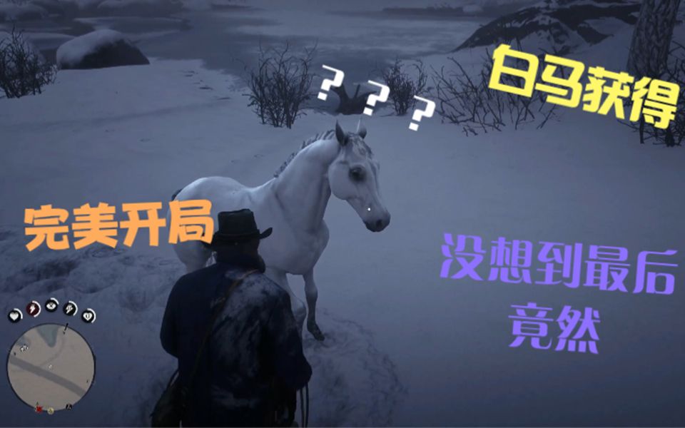 荒野大镖客2,完美开局之白马获取。没想到白马最后竟然…(先做何西阿...
