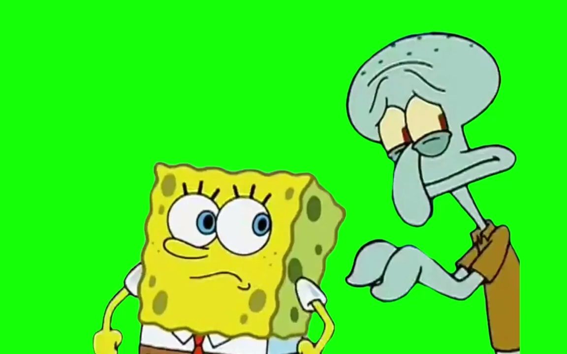 【绿幕素材】海绵宝宝动漫里的卡通人物素材,高清无水印
