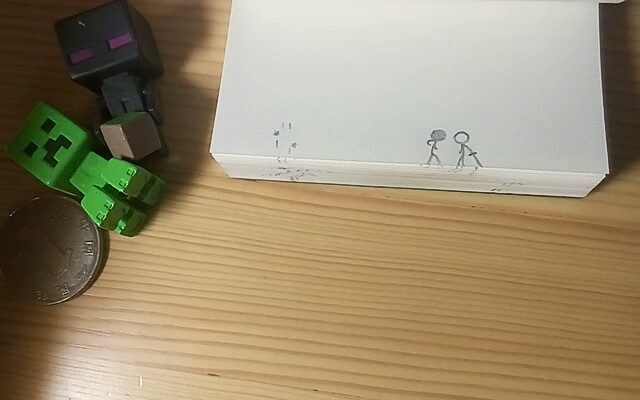 [翻页动画]火柴人打架?emmm苦力怕客串|ω•`)