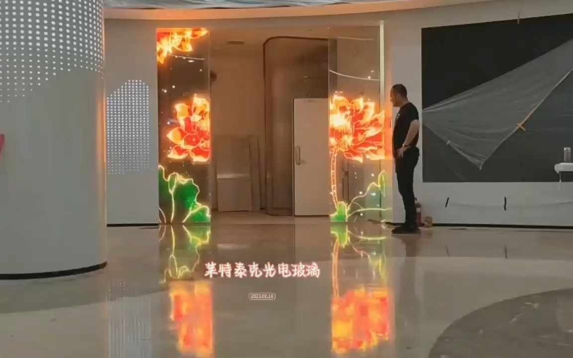 科技感再升级!莱特泰克打造光电玻璃感应门!