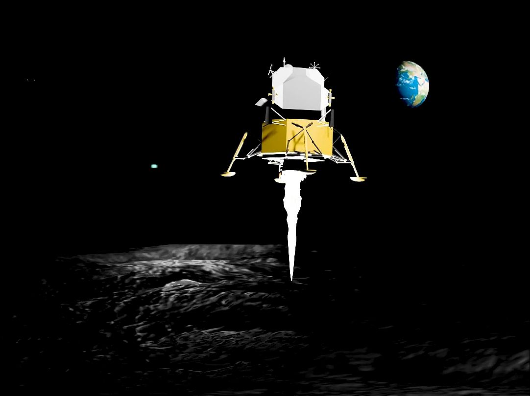 中国载人登月,成功着陆月球!这模拟效果怎么样