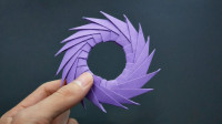飞得又稳又远的折纸风火轮飞镖,看似复杂其实很简单,很快就学会