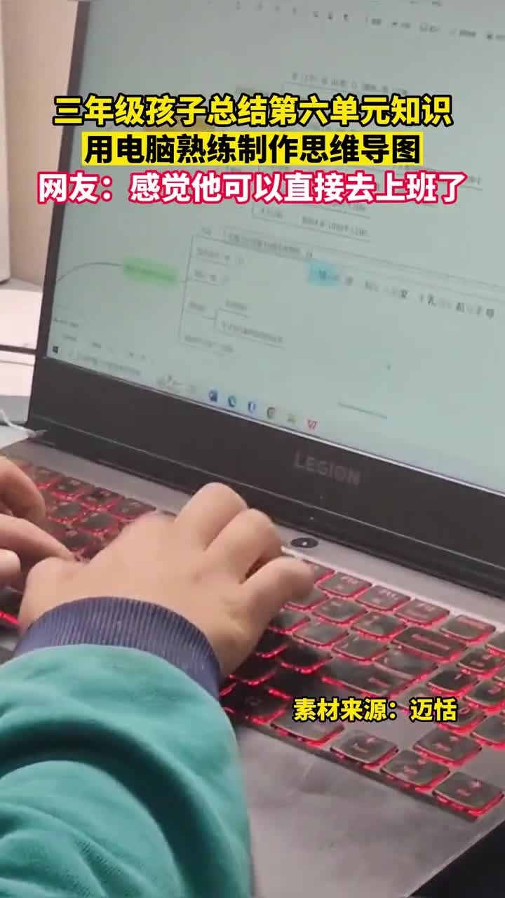 .b>单元知识,用电脑熟练制作思维导图,网友:.