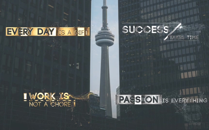 AE模板-金色文字标题模板带底色效果的金色动态文字模板粒子文字标题