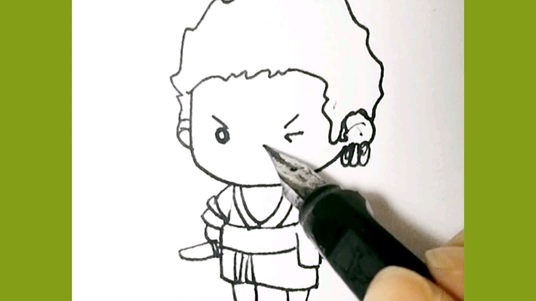 【简笔画】轻松学简笔画——海贼王来啦索隆