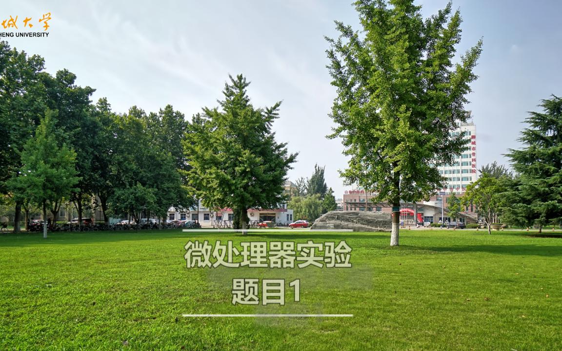 微处理器原理实验-题目1