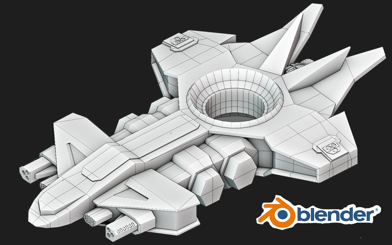 【Blender】3小时教会你,如何用blender制作硬表面飞机模型!