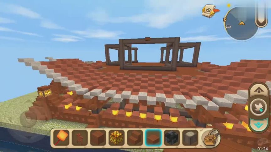 迷你世界建筑教学古风八角古楼屋顶做法