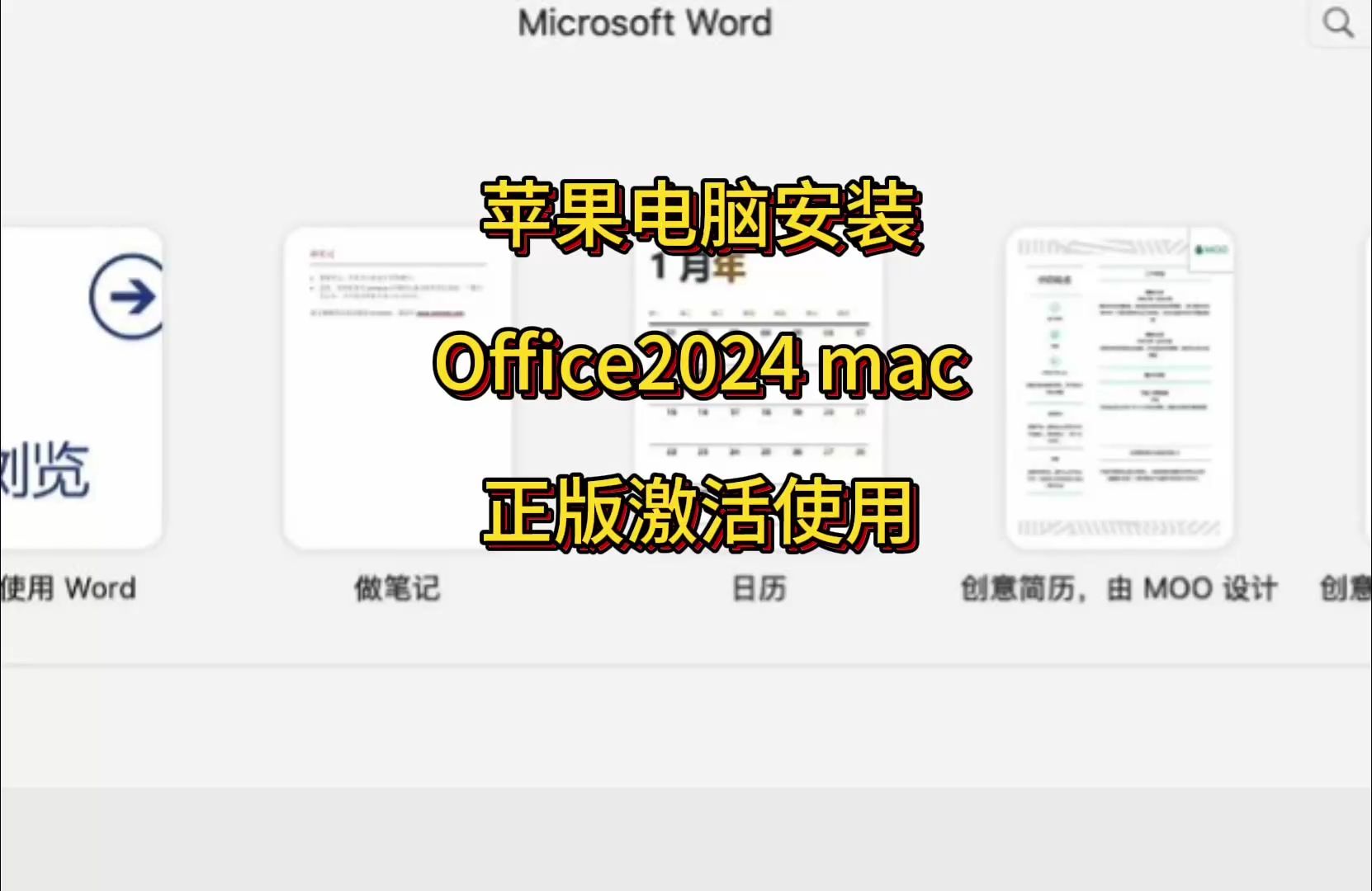 最新office2024 Mac版下载安装永久使用教程,一键安装,永久使用