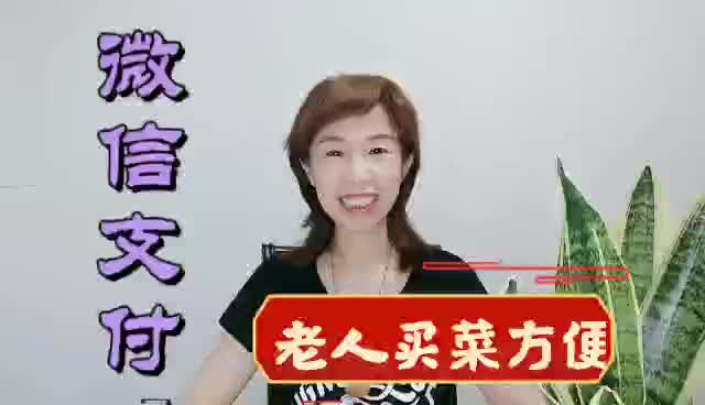 用微信支付付款,老年人简单易学,买菜购物非常快捷方便