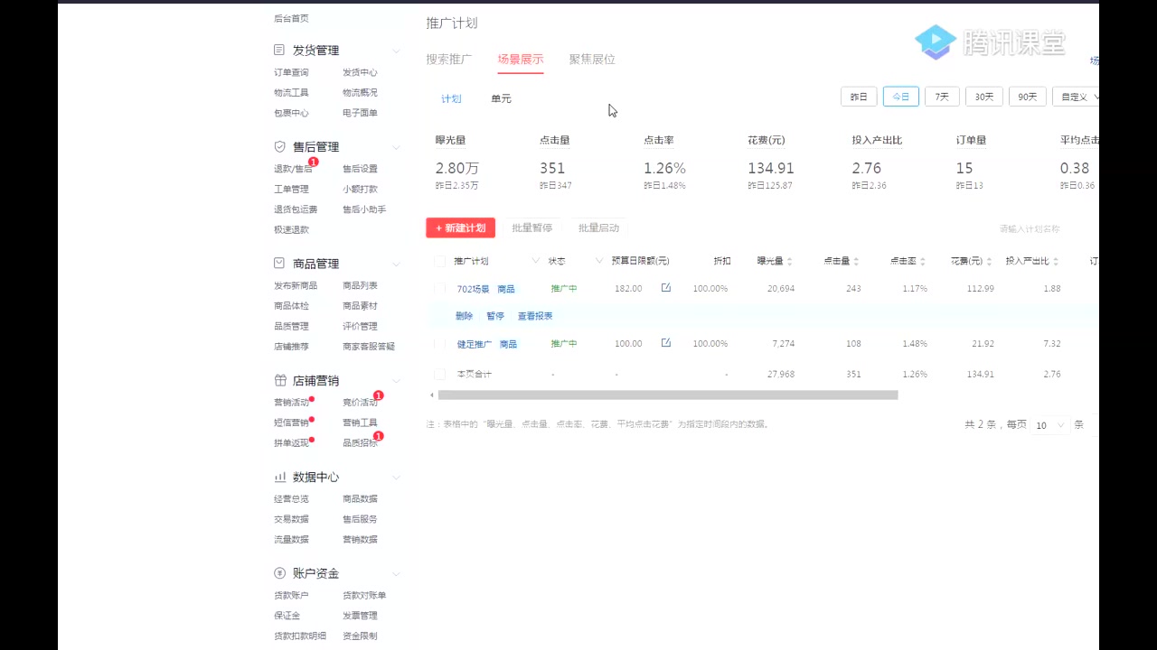 拼多多场景推广之店铺推广--店铺推广的基本概况(一)