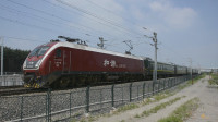 上局沪段HXD1D牵引K463次列车(平顶山-上海)京沪线安亭站附近通过(...