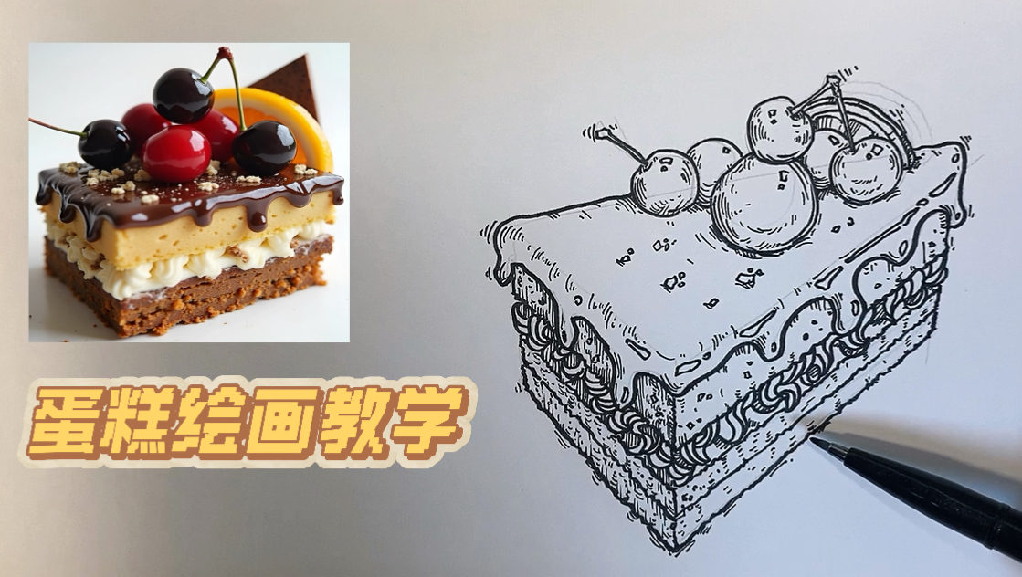 蛋糕怎么画?保姆级教程