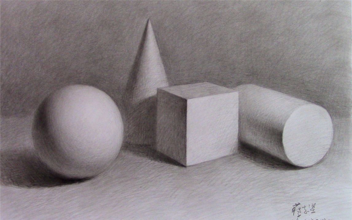 素描几何体示范讲解(厦门达鸿画室教学视频)
