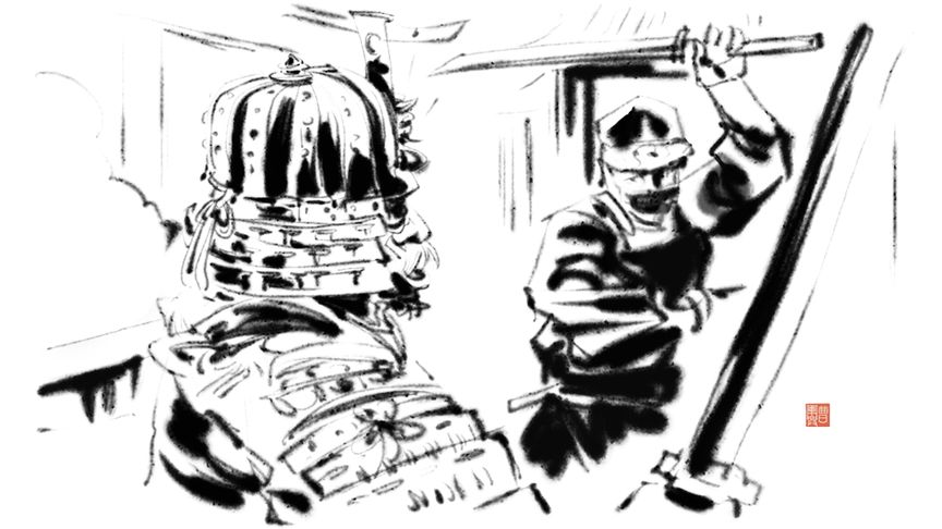 怎样快速画战斗场面,插画师的绘画过程 (1)