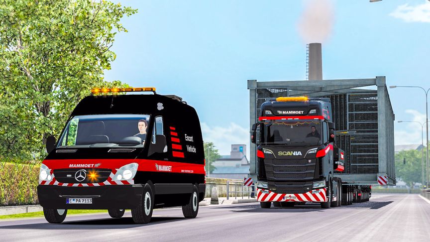 「干部来袭」欧洲卡车模拟2:奔驰凌特护送车 重载运输