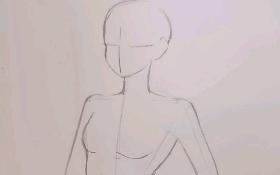 手绘 超简单45度侧面人体教程