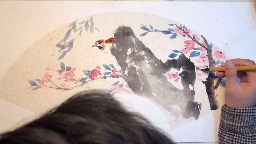 #闲製 #中国画花鸟 焦 浓 重 淡 清 干 湿 浓 淡 中 侧锋