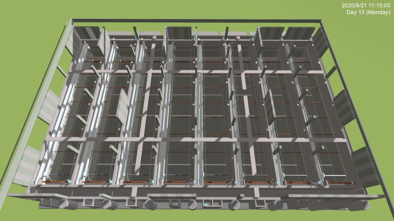 二沉池机电安装施工模拟动画
