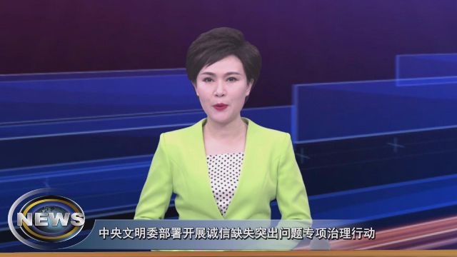 中央文明委部署开展诚信缺失突出问题专项治理行动