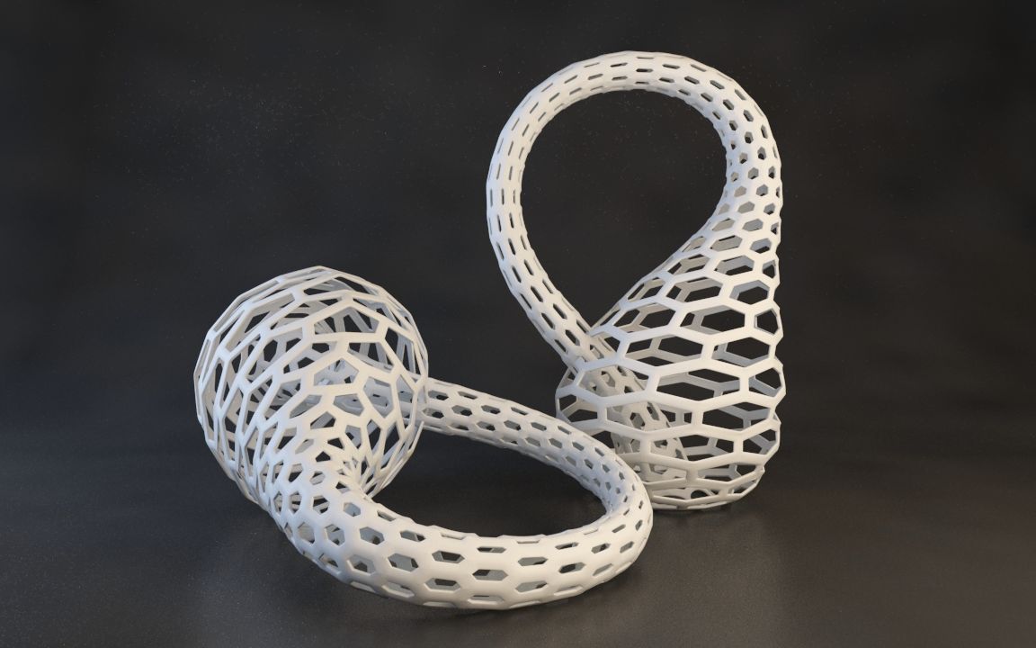 【模型】3dsmax制作六棱图形循环镂空瓶