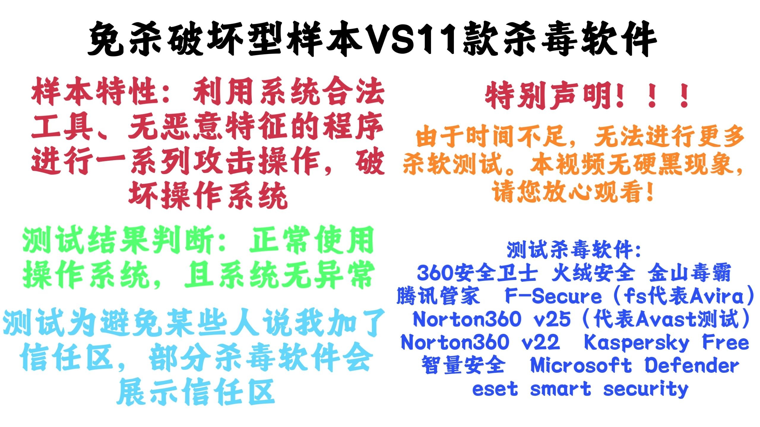 许多杀软原地翻车?免杀破坏性病毒VS11款杀毒软件