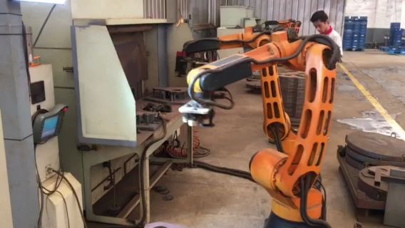 机器人视觉两次定位加打磨