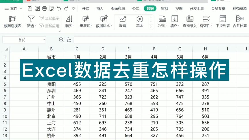 Excel数据去重怎样操作,这个方法人人可操作!