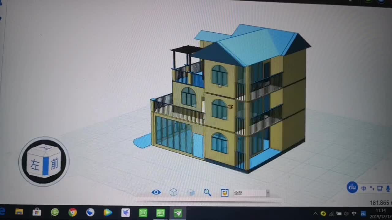 国产教学3D软件设计制作的小别墅[呲牙],想有一个这样的房子