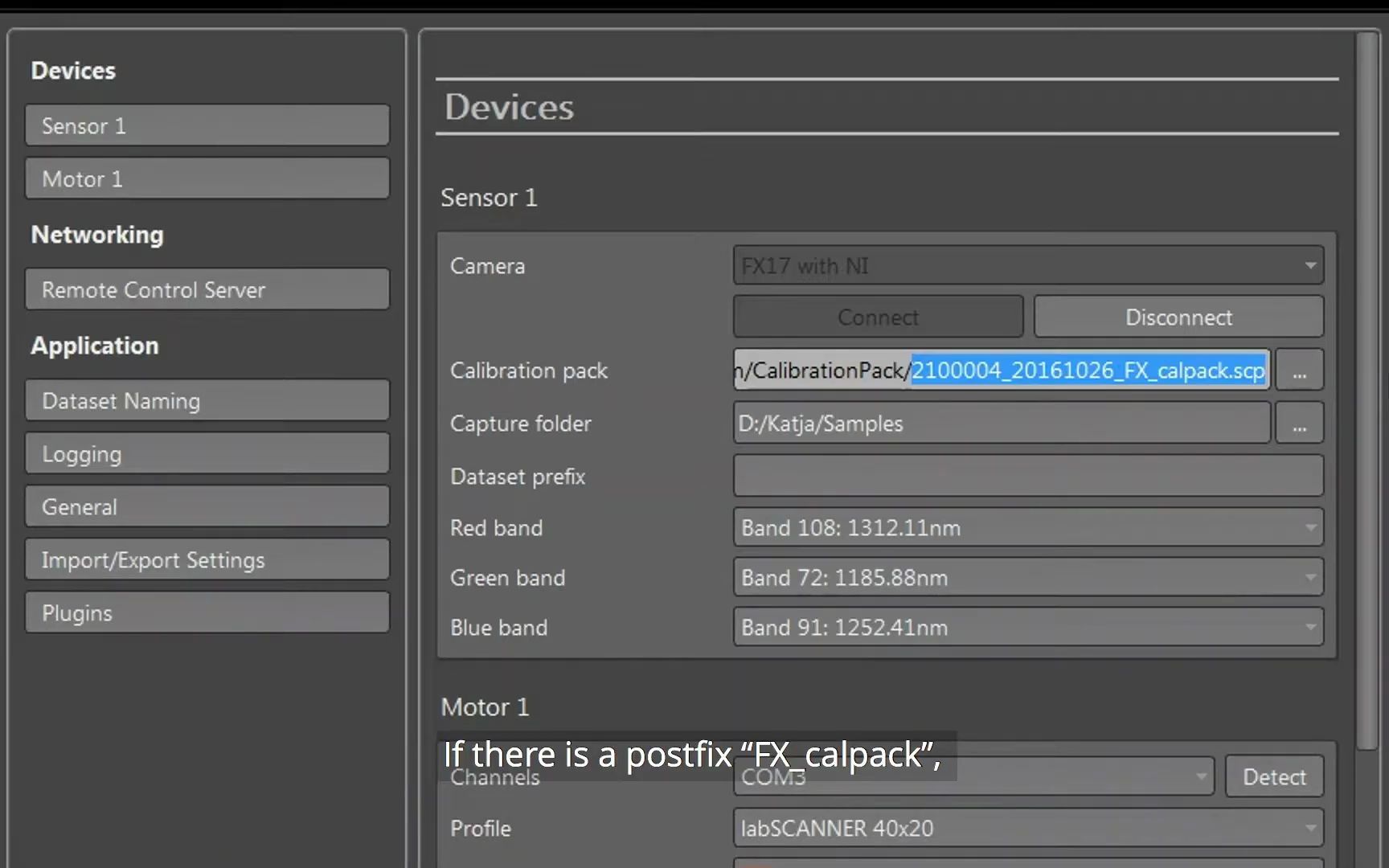 Specim高光谱相机使用软件设置镜头与视图