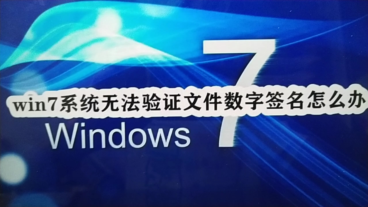 "win系统无法验证文件数字签名,一招教你解决!"