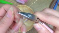 纯手工制作简约字母珍珠戒指