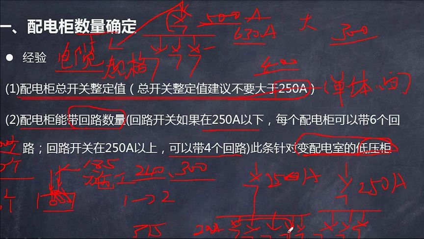 建筑电气设计实操-11.确定总配电柜的数量及大小