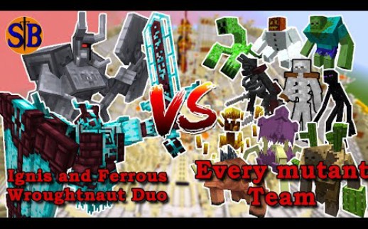 ...守卫者 VS 突变生物全员【怪物大乱斗】_哔哩哔哩bilibili_我的世界