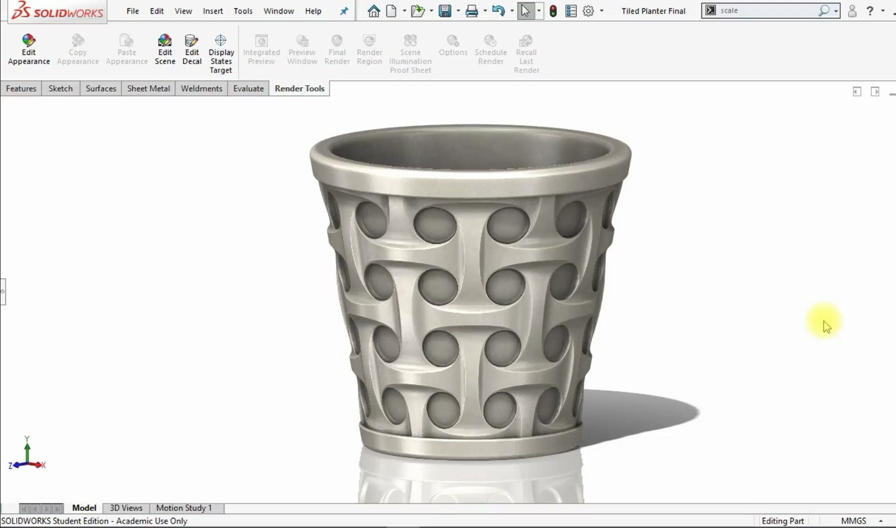 SolidWorks设计:方格杯子(国外原版)