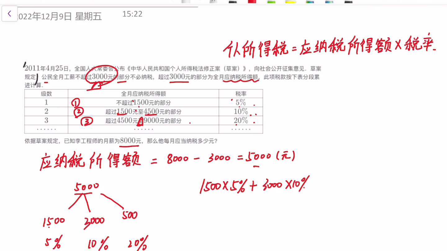 多段税率计算问题