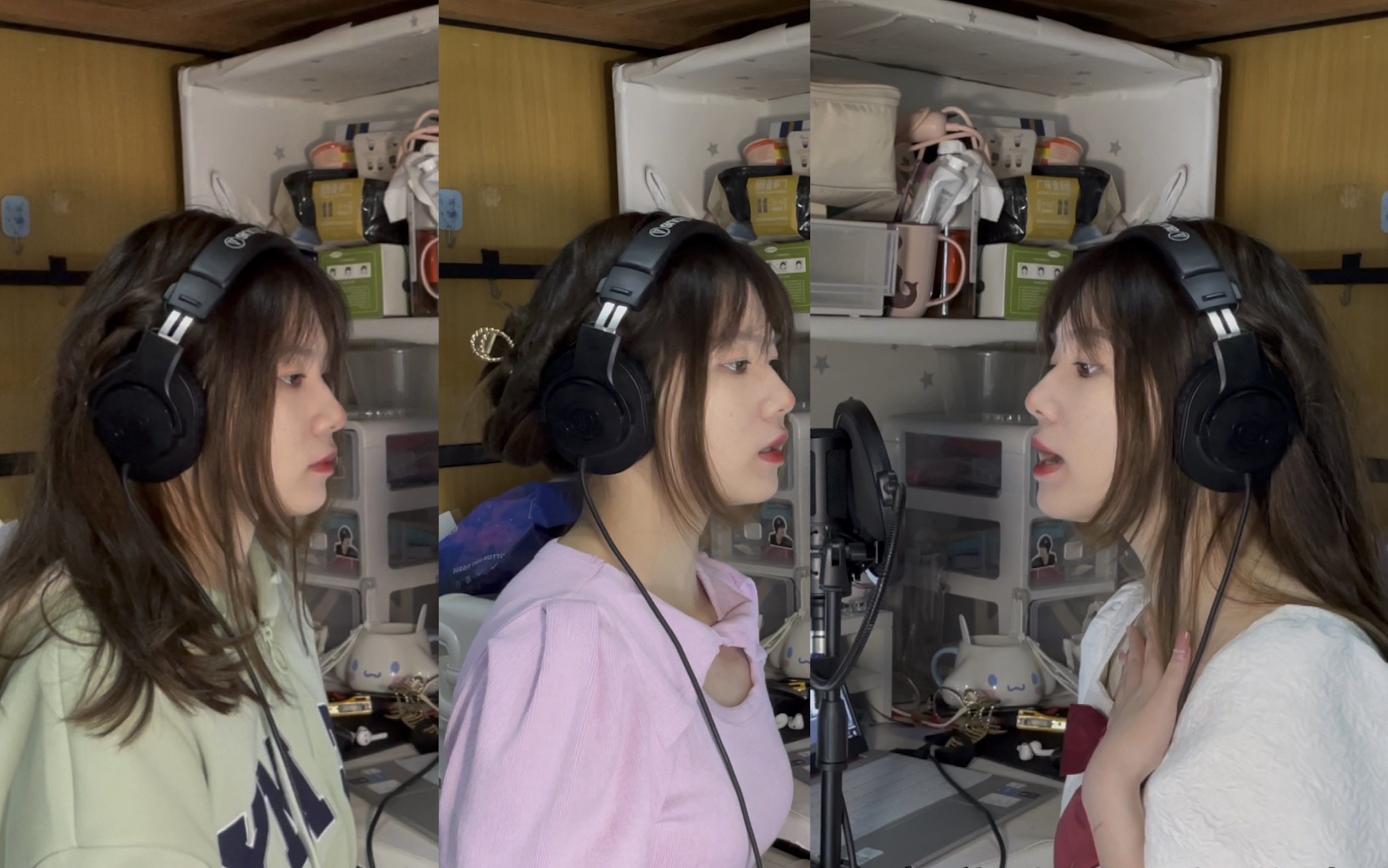 【Spylent)再次震惊 一女子一人分饰三角 上演一出大戏 我自己跟自己...
