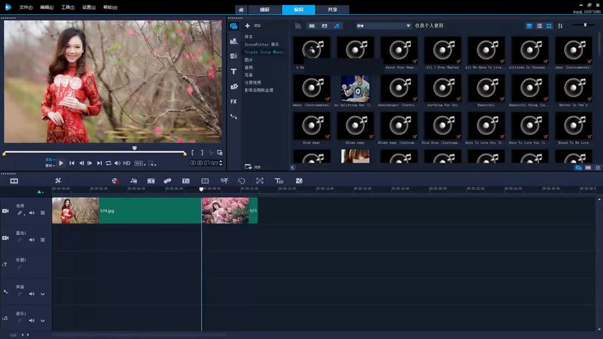 影视后期技能167 会声会影2018基础教程 音频的基本使用