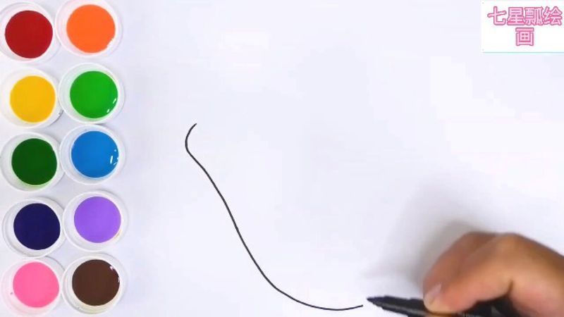 如何简单绘制小手掌教程,儿童亲子简笔画