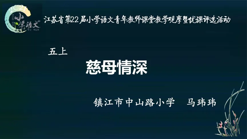 小学语文观摩课 慈母情深 教学实录 五年级上册