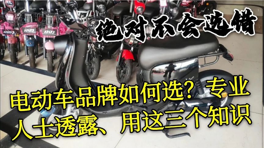 电动车品牌如何选择?专业人士透露,用这三个知识,绝对不会选错