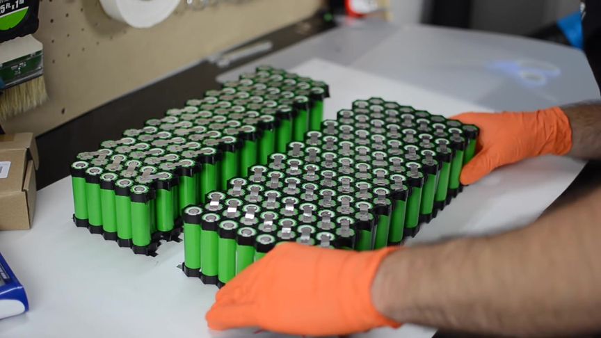 自己组装72v电动车锂电池,18650电芯