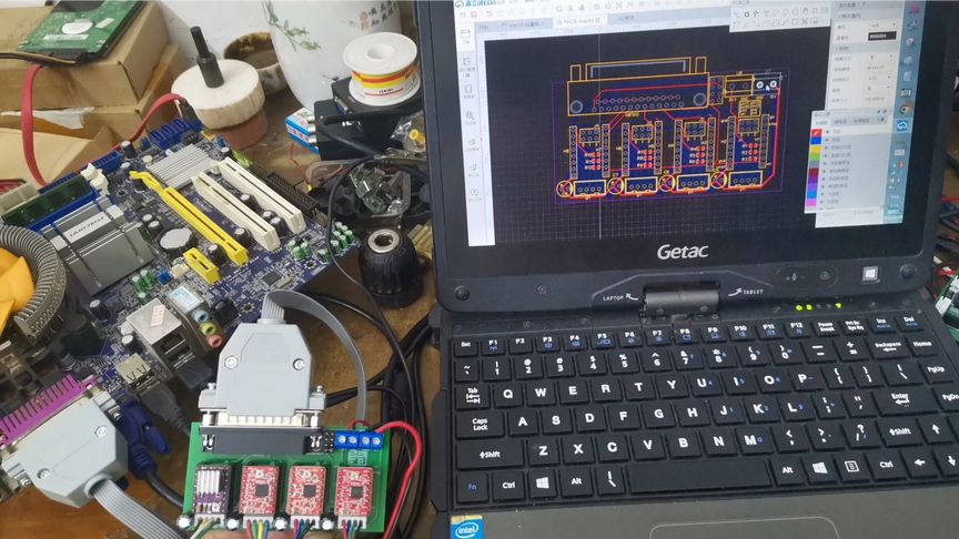 diy雕刻机之制作个廉价步进电机模块的mach3并口主板,使用更方便