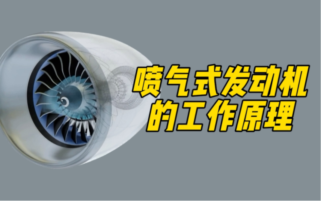 喷气式飞机发动机的工作原理～三维动画