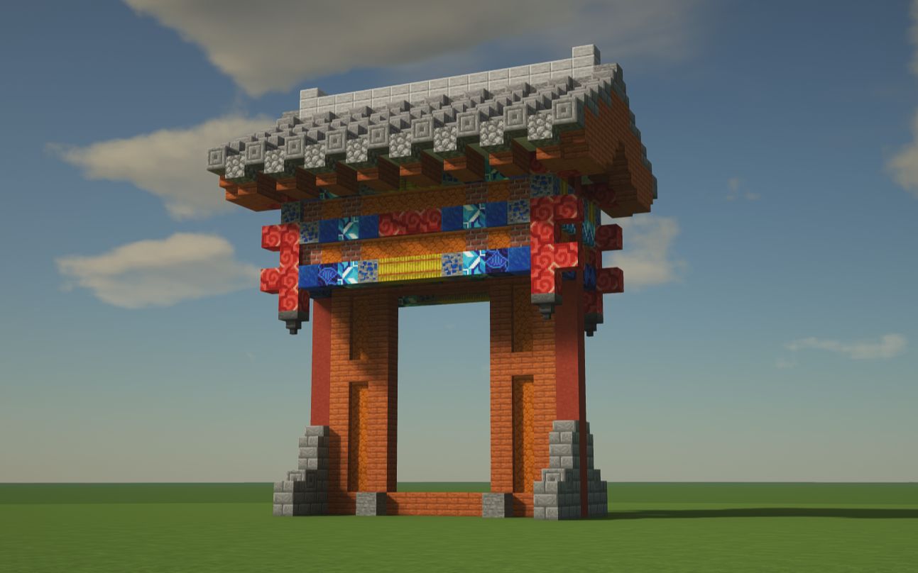 我的世界 中式建筑垂花门教程