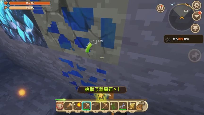 迷你世界:挖到我的世界矿石,不看掉落物品,我也猜不到是什么矿