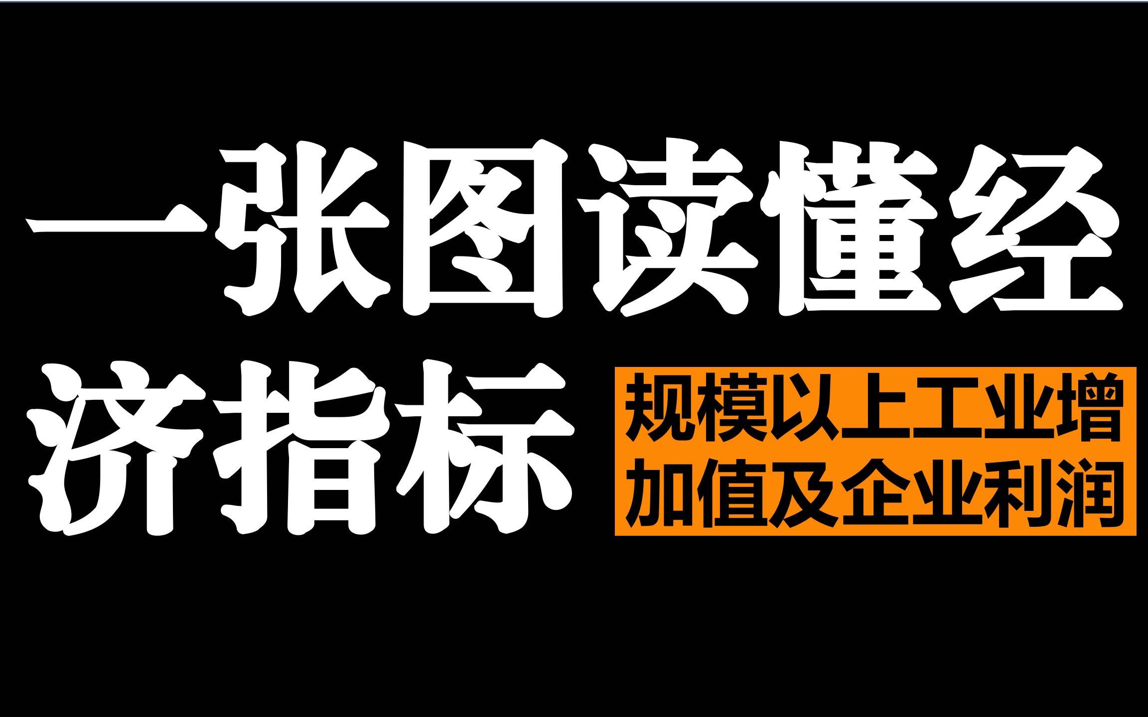 一张图读懂经济指标——4.规模以上工业增加值和工业企业利润