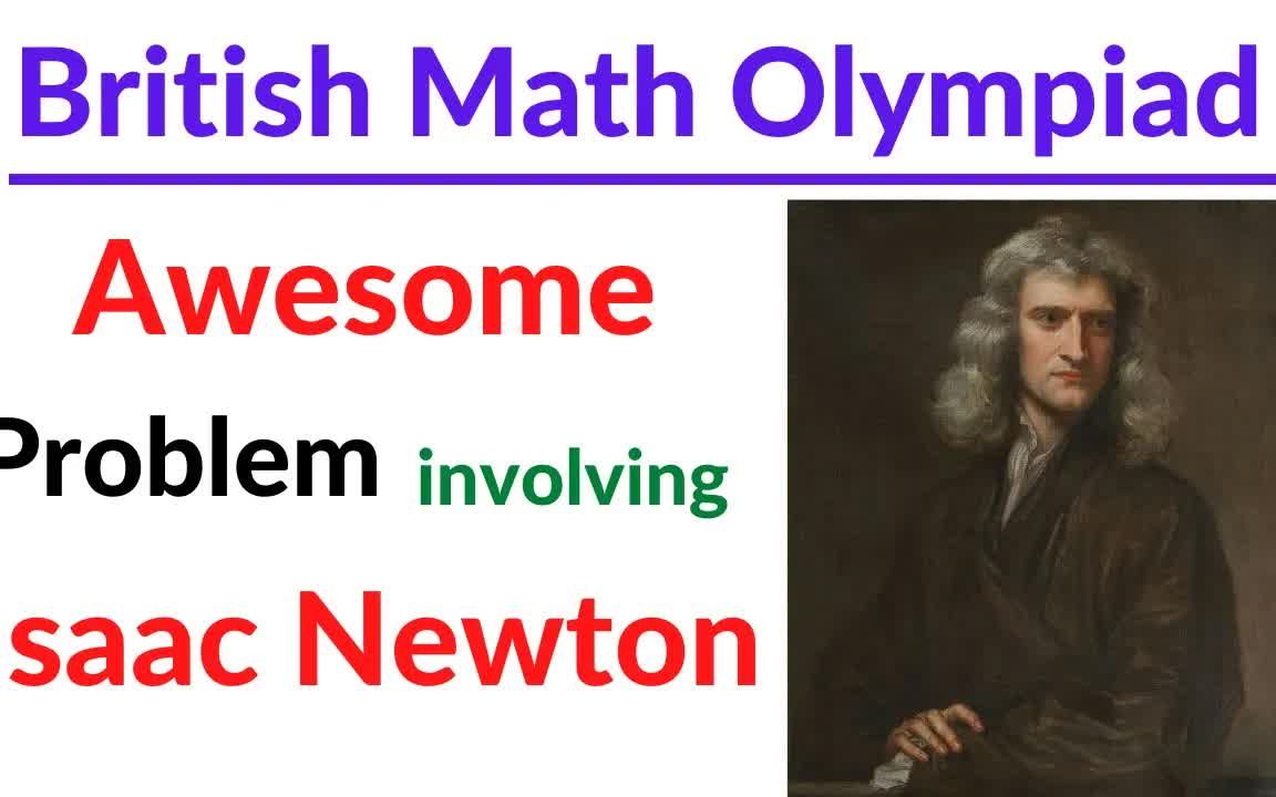 【竞赛】数学奥林匹克竞赛 British Math Olympiad Awesome Problem ...